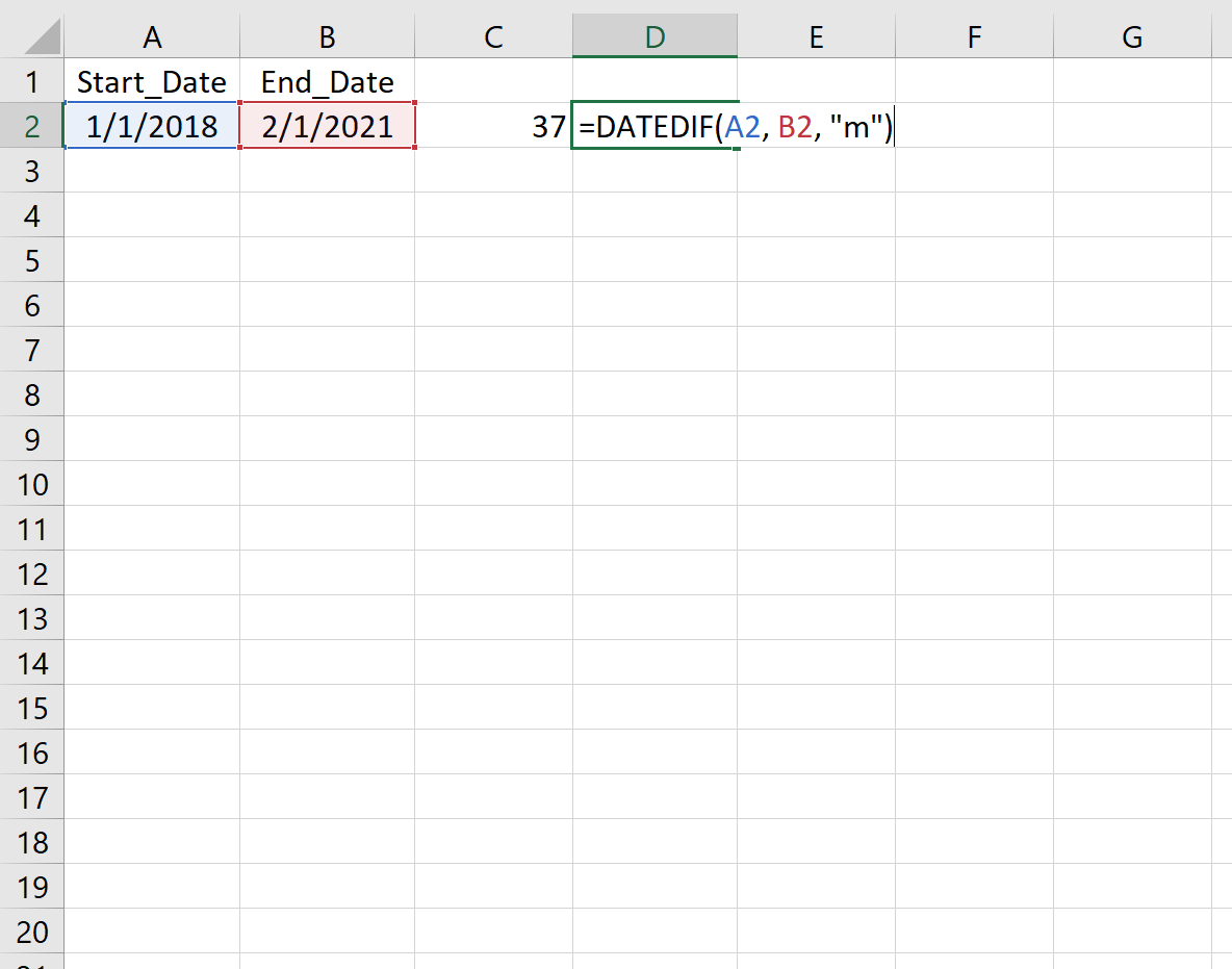 Cara Menghitung Selisih Dua Tanggal Di Excel